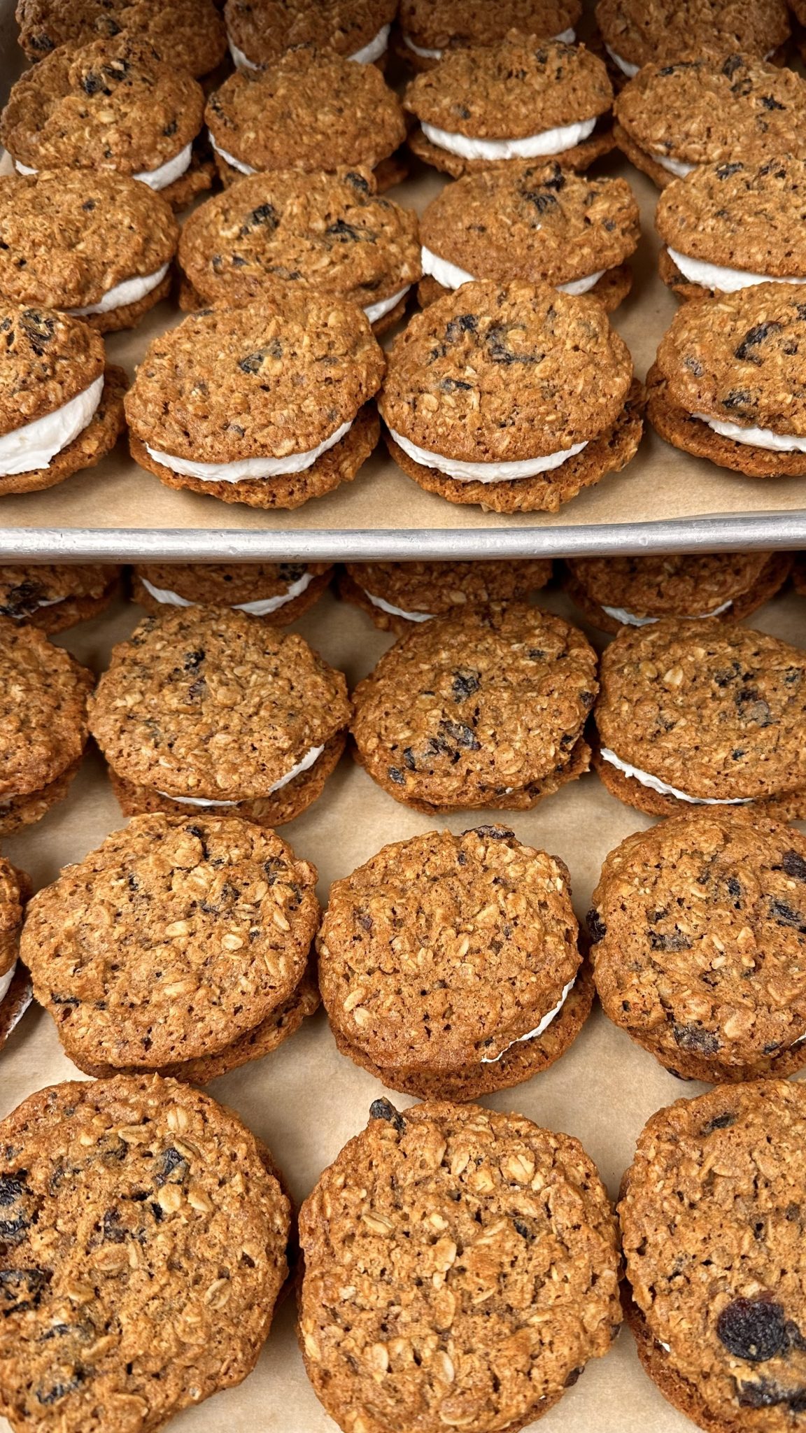 Oatmeal Raisin Sandwich Cookies Filled with Ermine Frosting - Zingerman ...